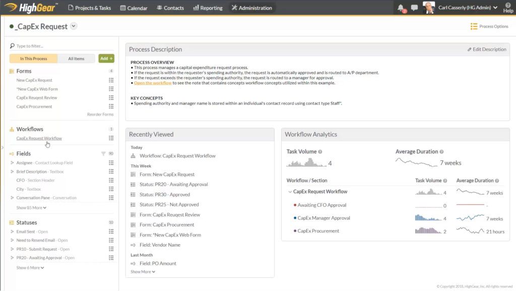 CapEx Workflow Template - HighGear